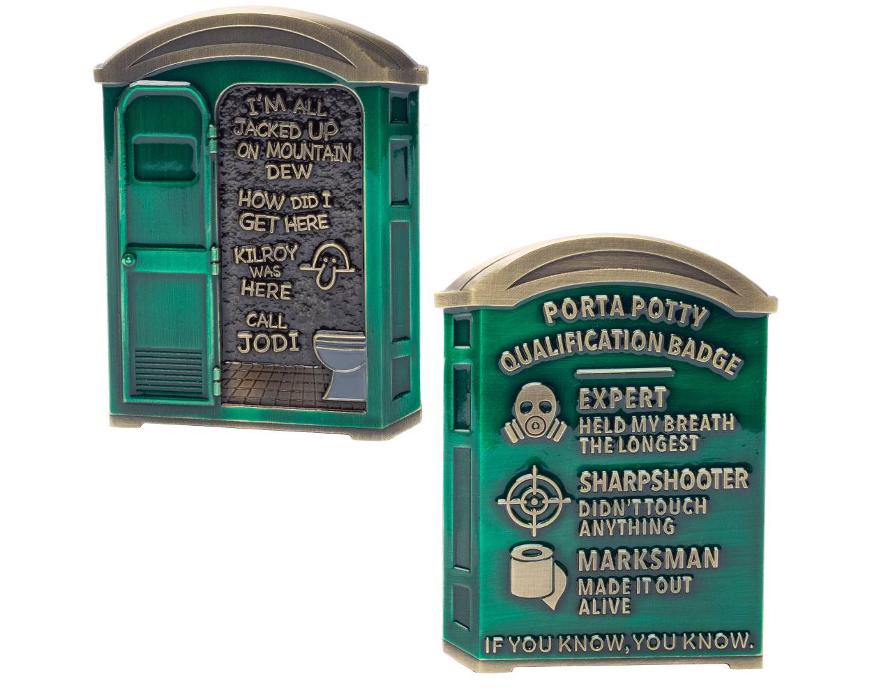 3D Deployment Porta Potty Qualification Challenge Coin | Military Humor ...