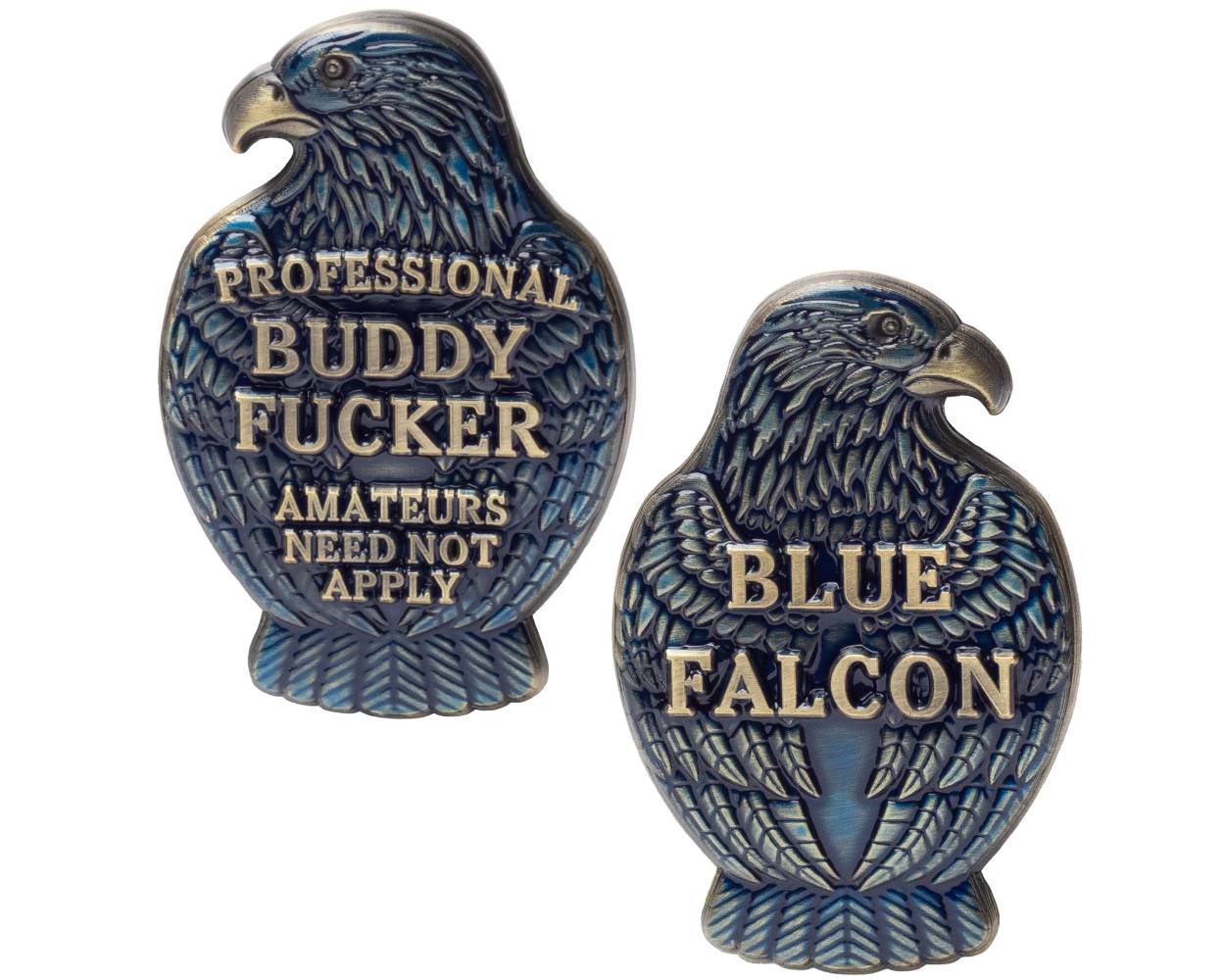 3D Blue Falcon Challenge Coin | Professional Buddy F***** Military Coin