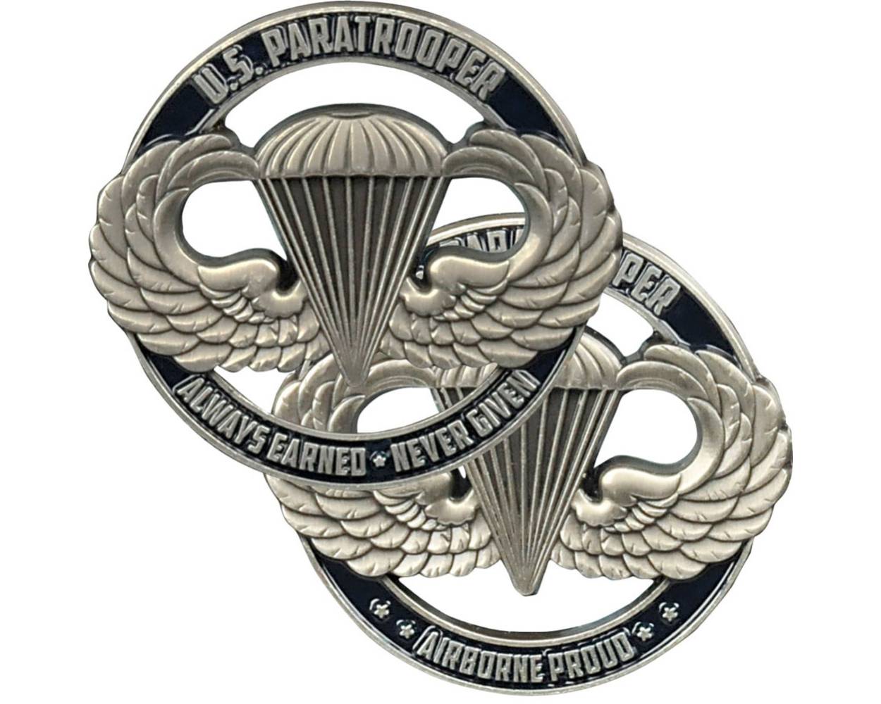 Airborne Wing Diecut Coin