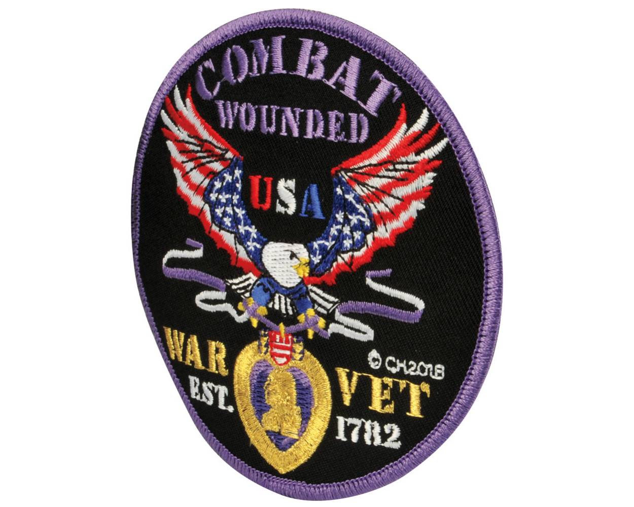 Combat Veteran Logo Gulf War Veteran Patch With Shield And Ribbon