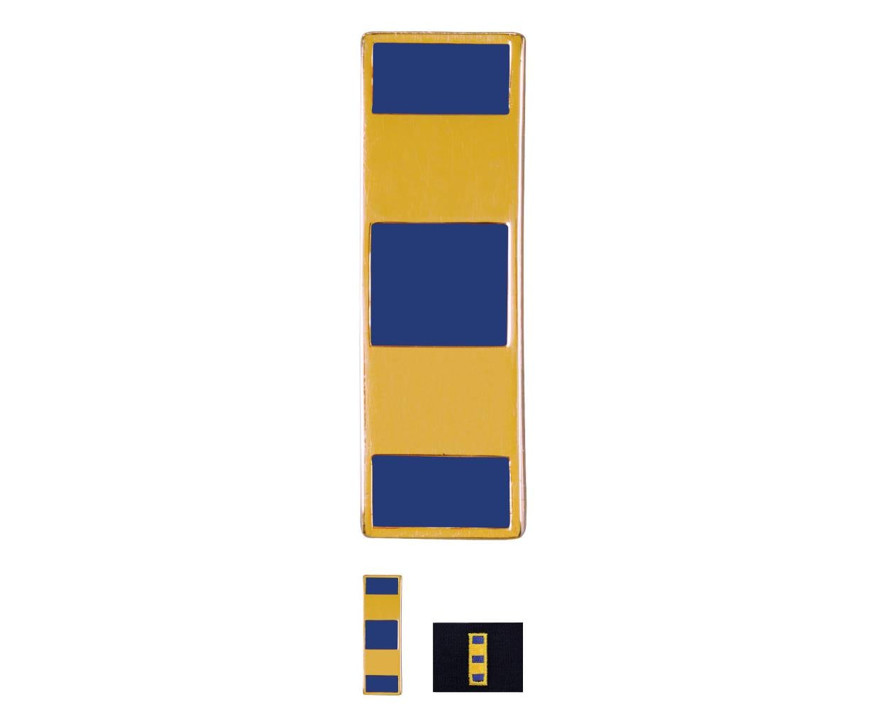 Navy Chief Warrant Officer 2 (CW02/W‑2) Silver-on-Blue Rank Insignia ...
