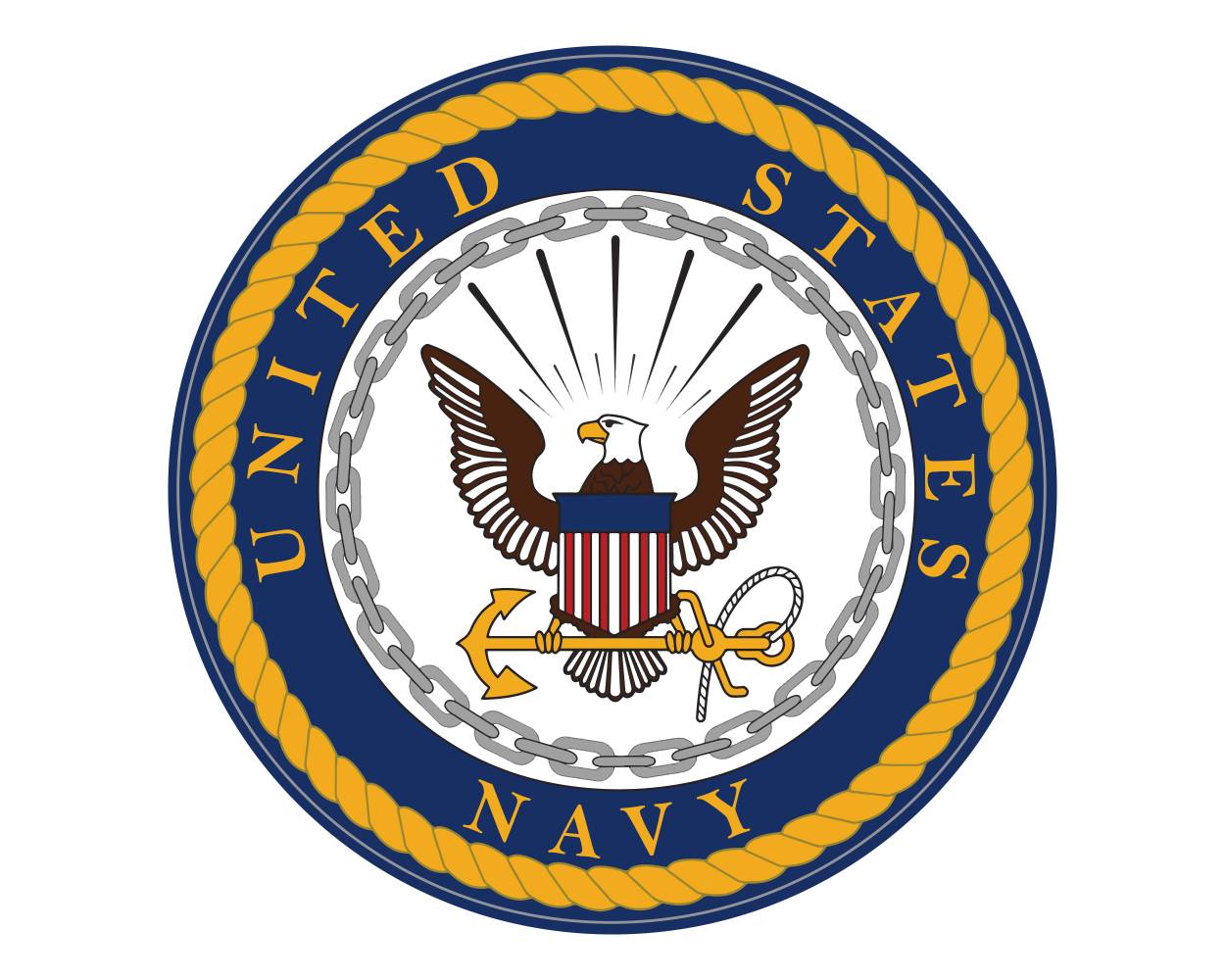 Navy Full Color Medallion Decal
