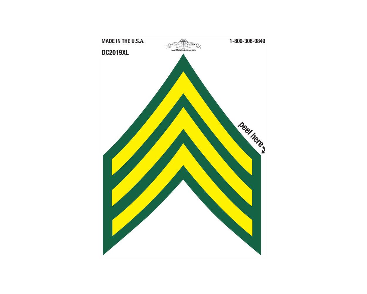 Army Sergeant Stripes Decal