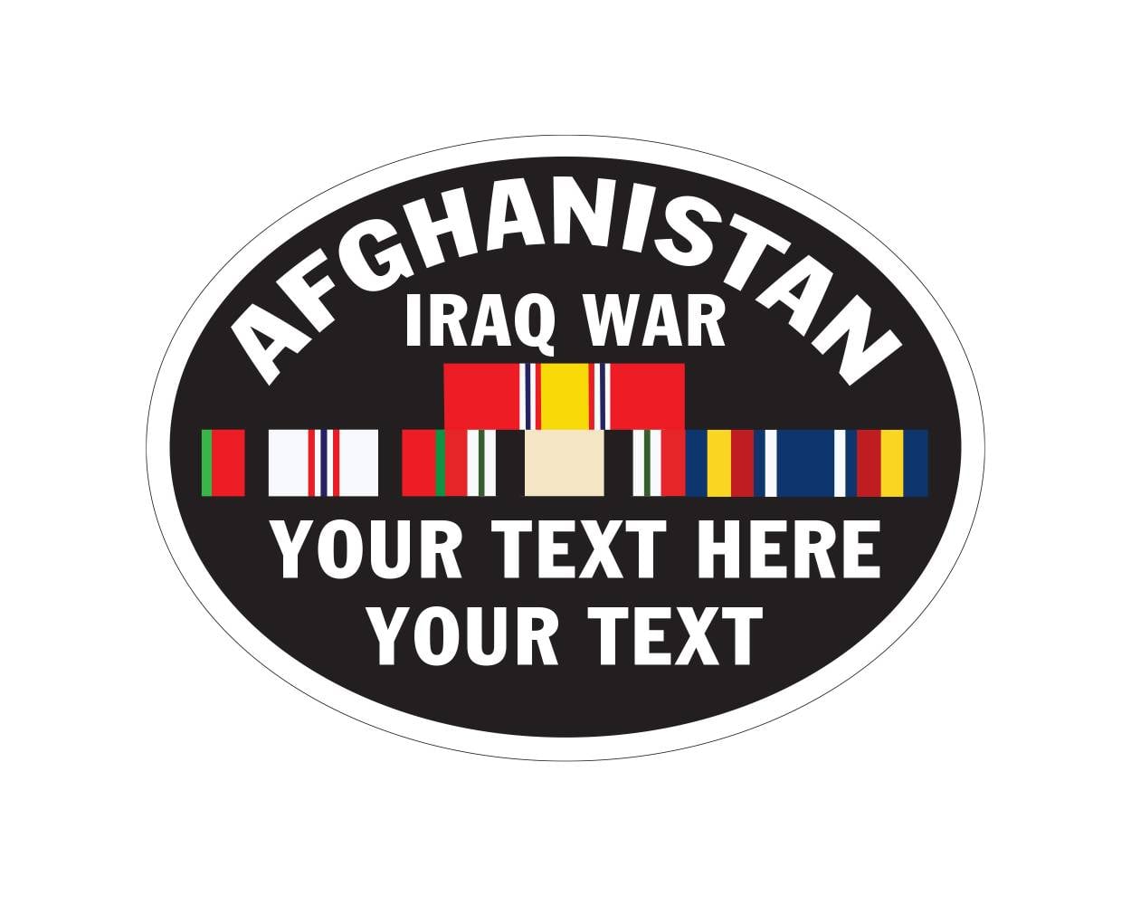Custom Afghanistan/Iraq Veteran Ribbon Decal