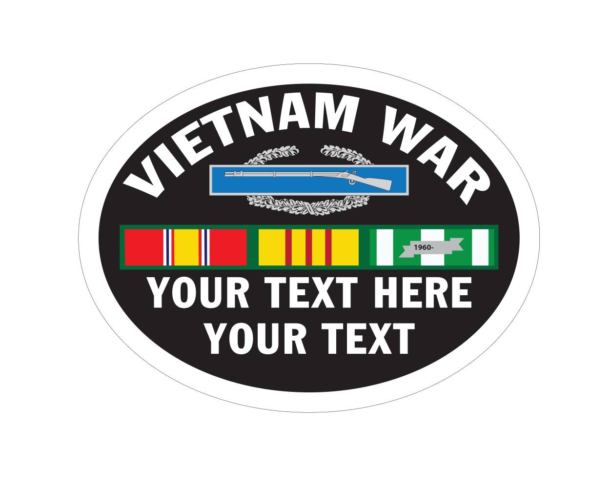 Custom Combat Infantry Vietnam Decal