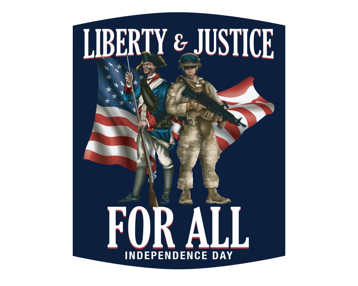 Liberty & Justice For All Decal