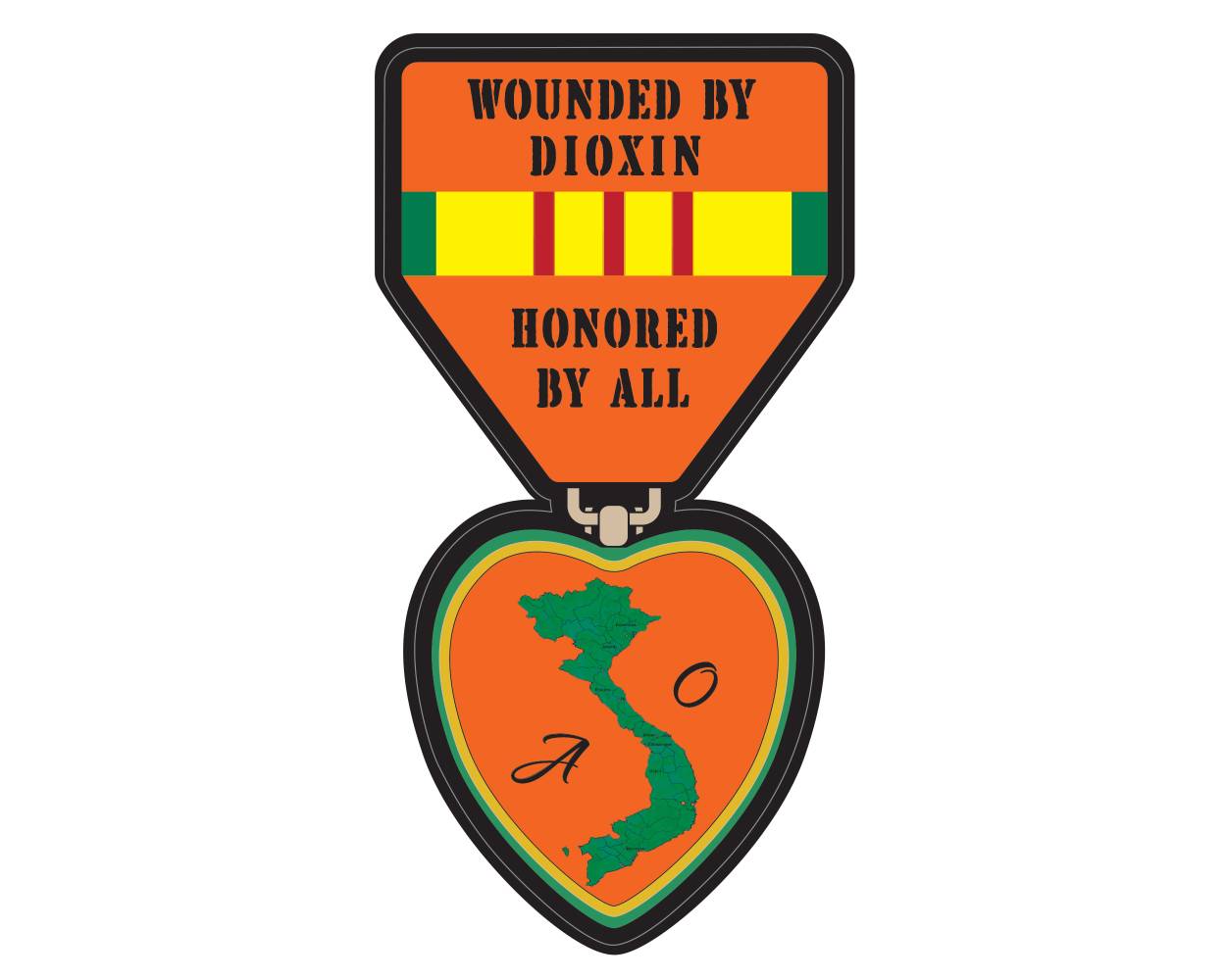 Agent Orange Dioxin Medal Decal