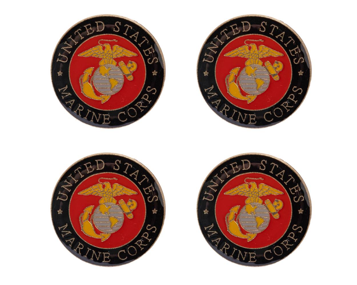 U.S. Marine Corps Seal 4-Piece Pin Set | USMC Emblem Pins