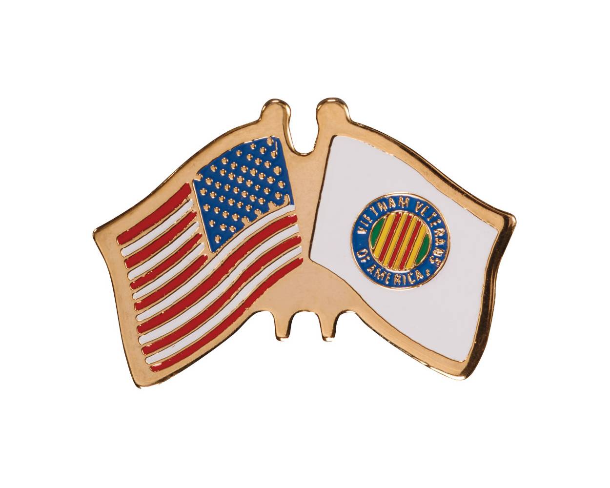 USA And VVA Flag Pin 1"
