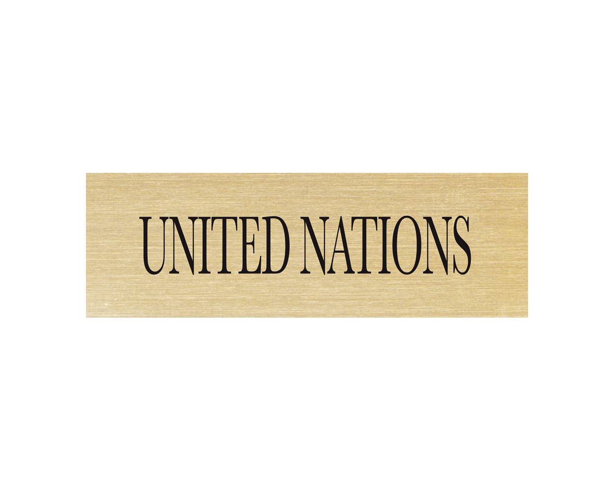 United Nations ID Plate