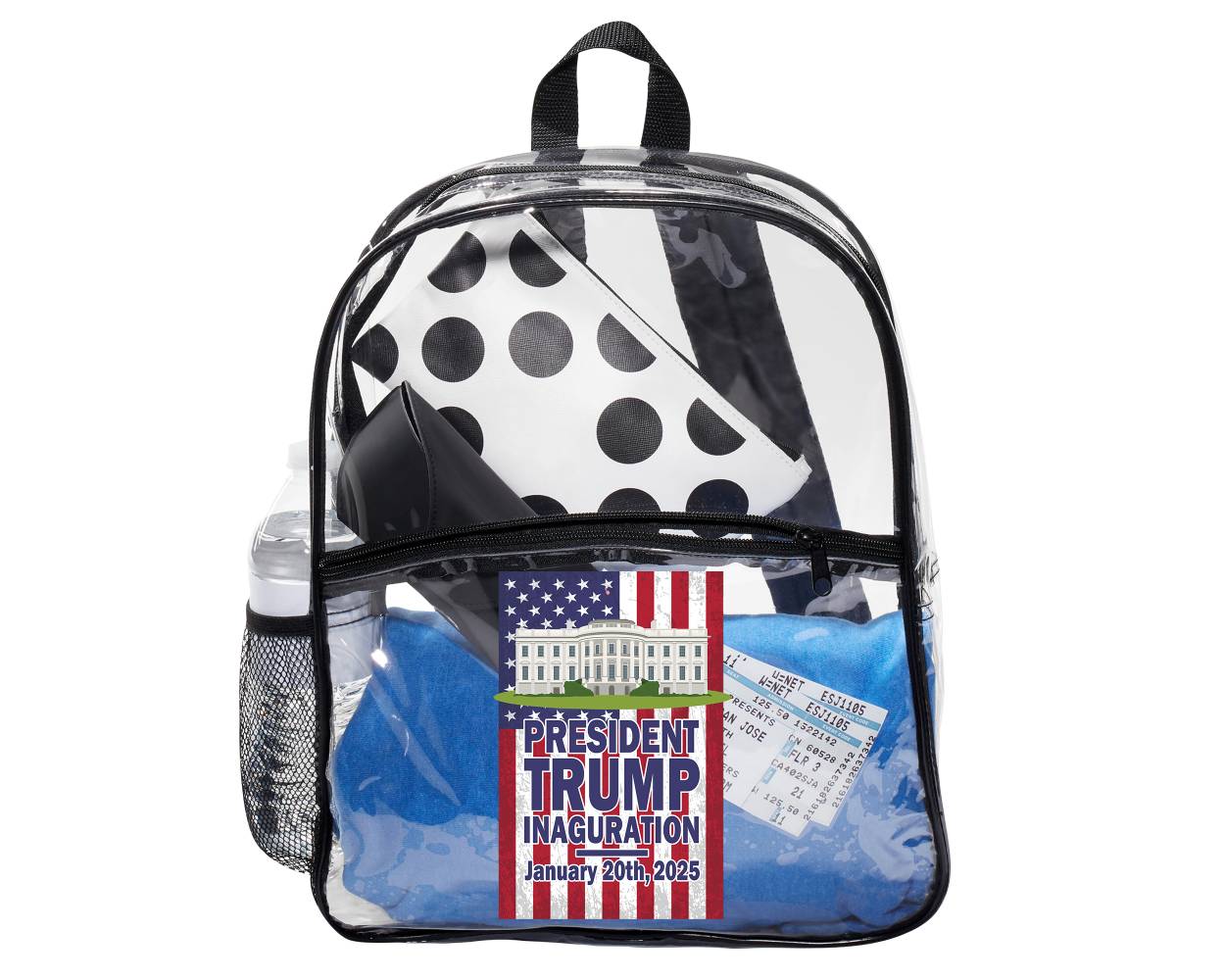 President Trump Inauguration Clear Backpack