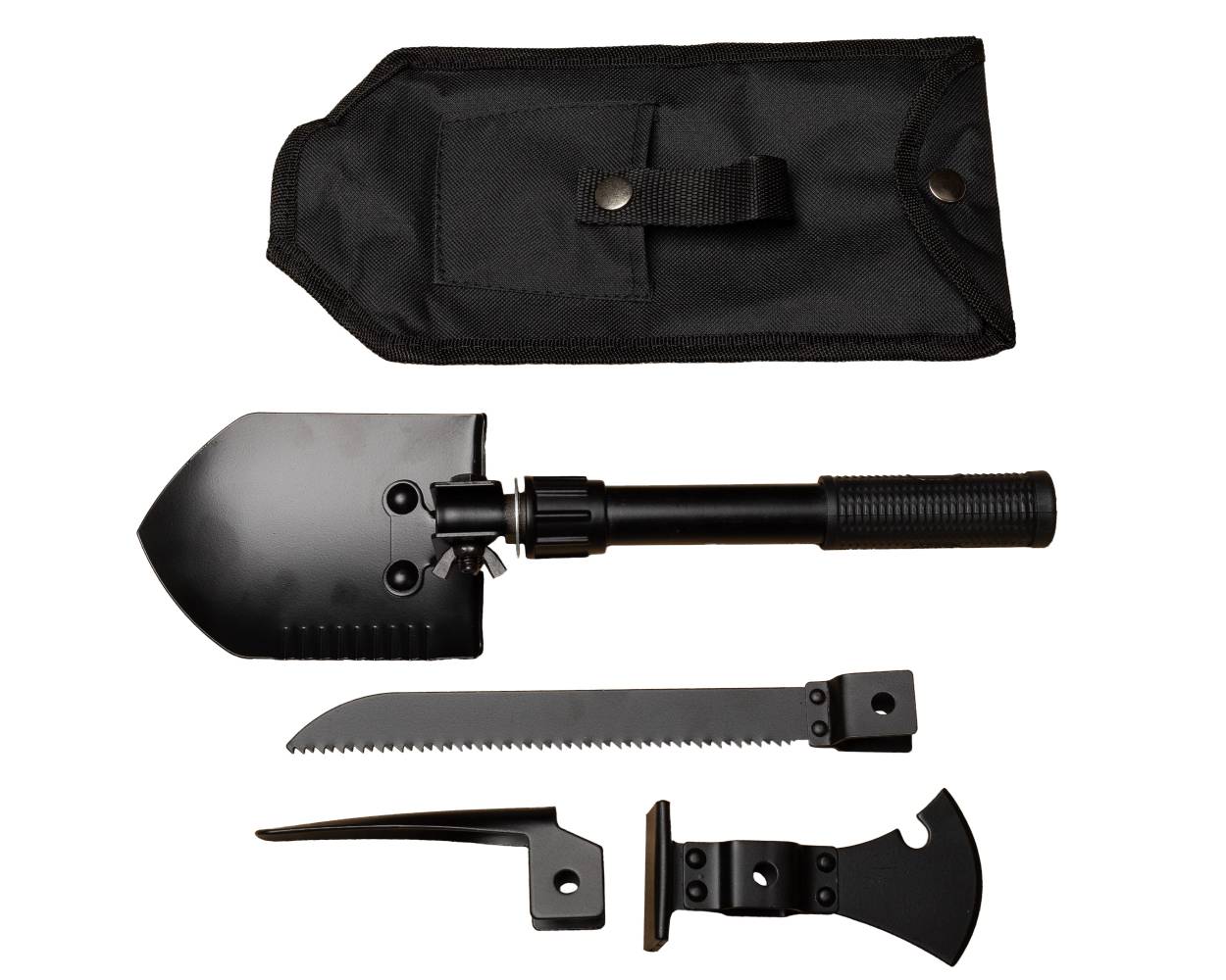 5-in-1 Folding Multi-Purpose Tool | Shovel, Axe, Saw & Hammer ...