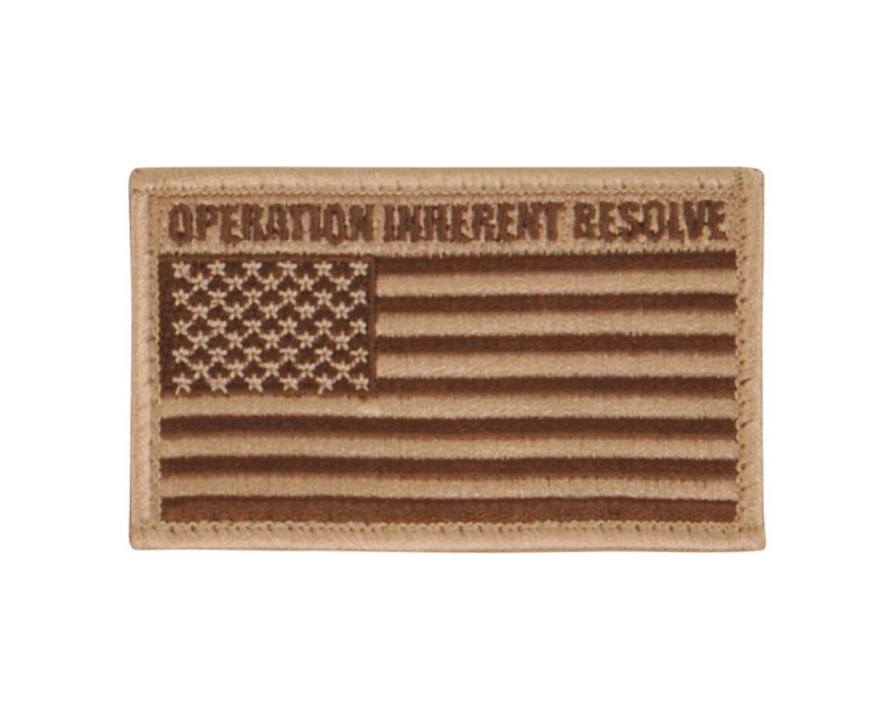 Operation Inherent Resolve Us Flag Hook & Loop Patch