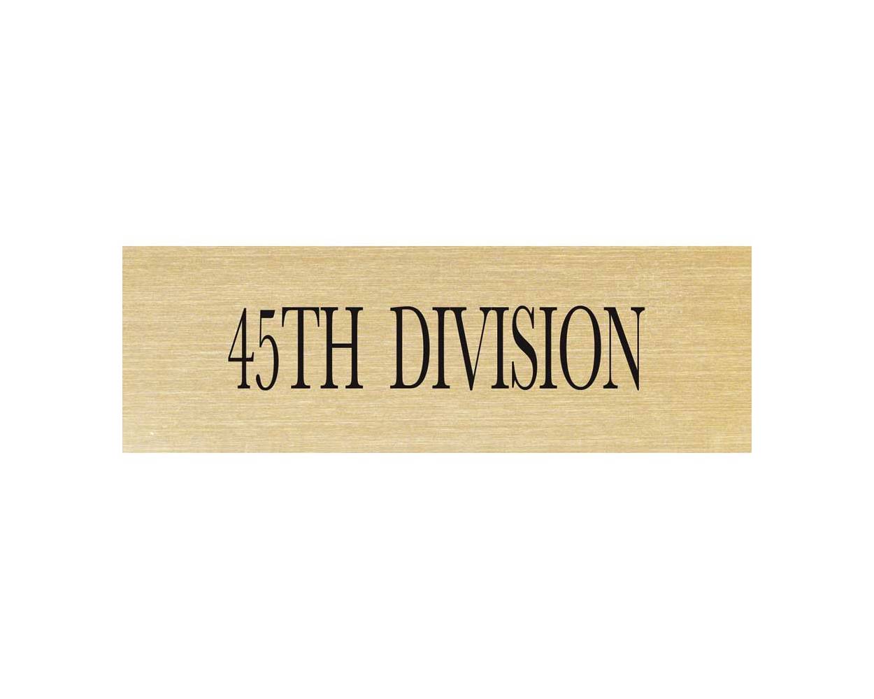 45th Division Patch ID Plate