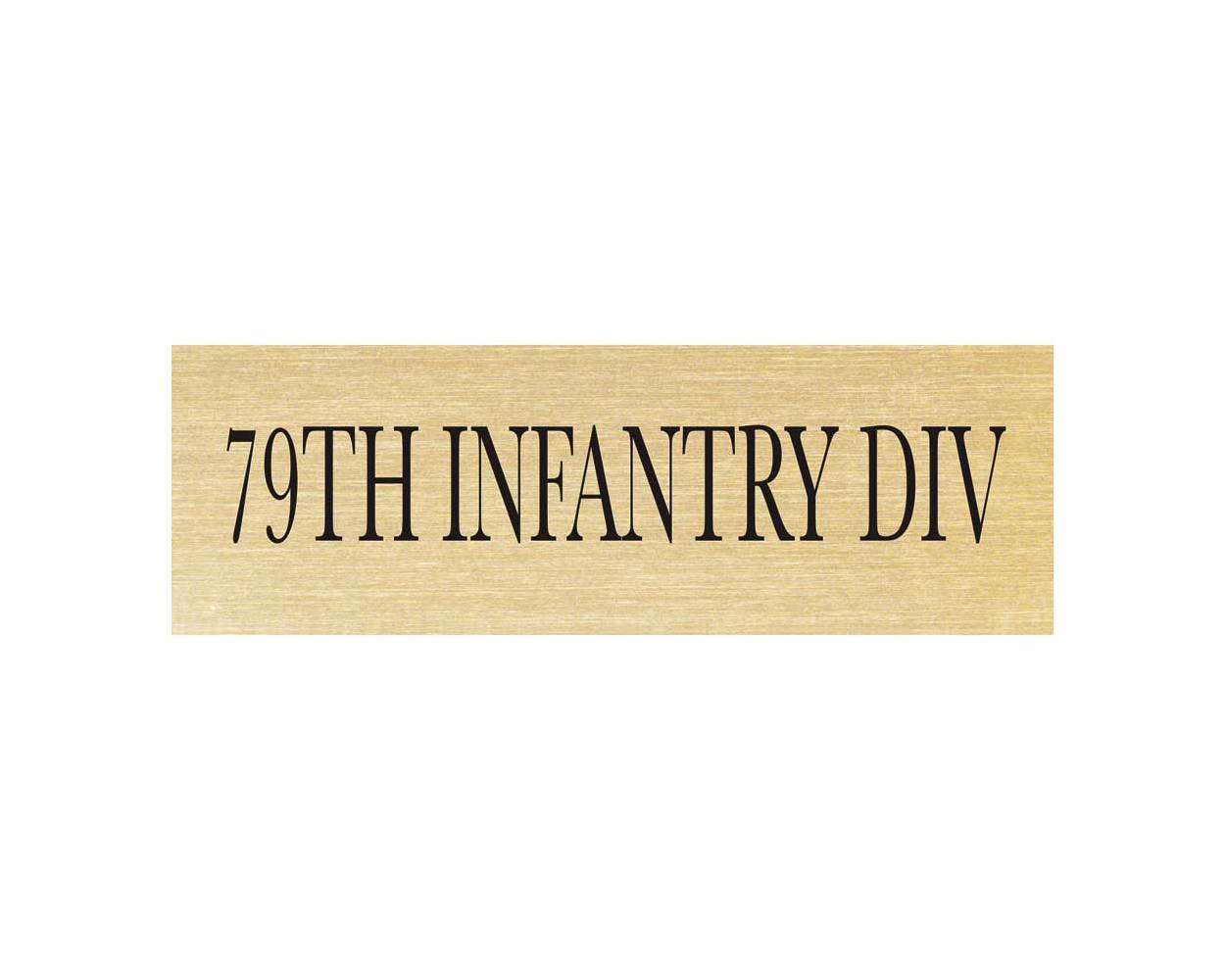 79th Division Patch ID Plate