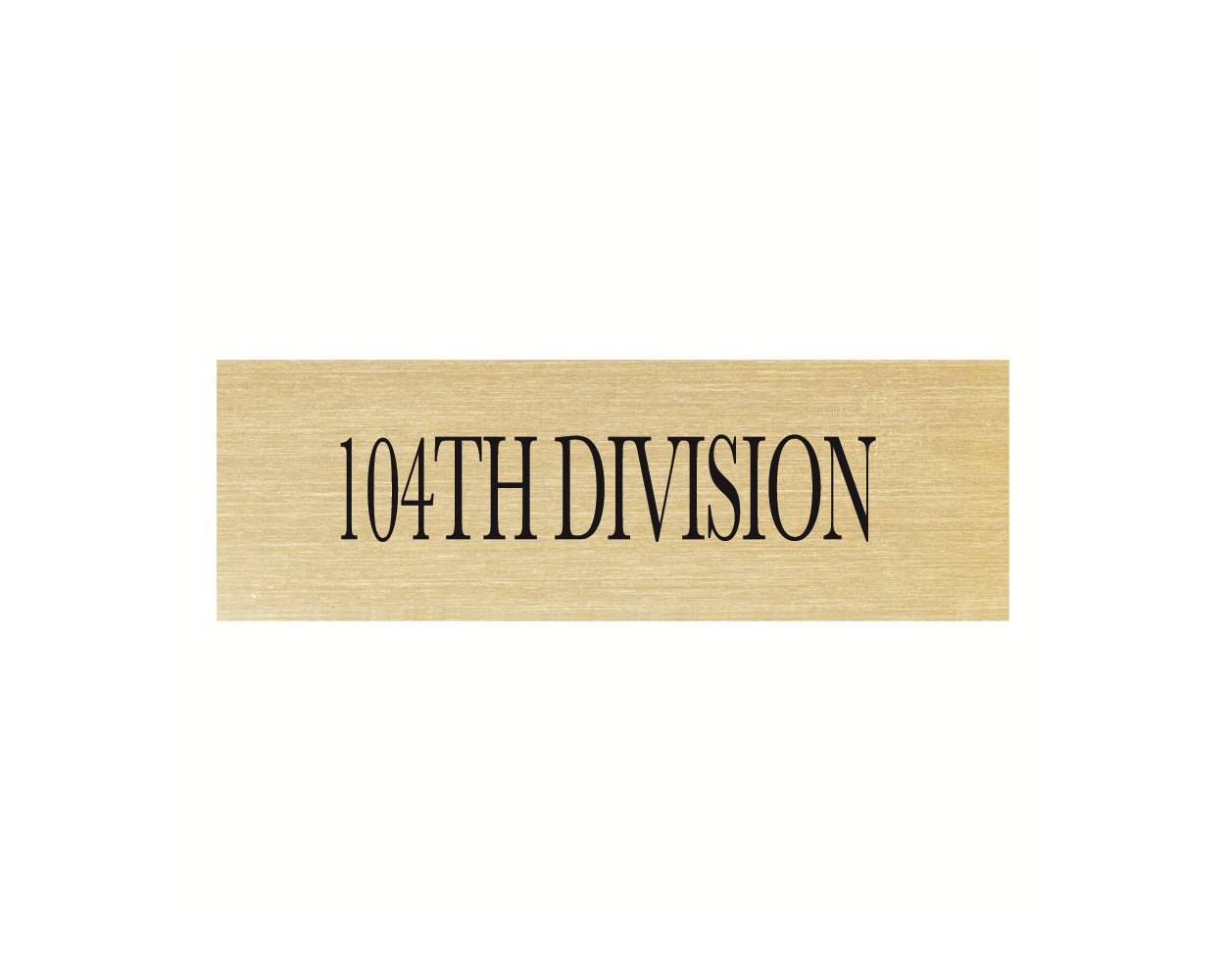 104th Division Patch ID Plate
