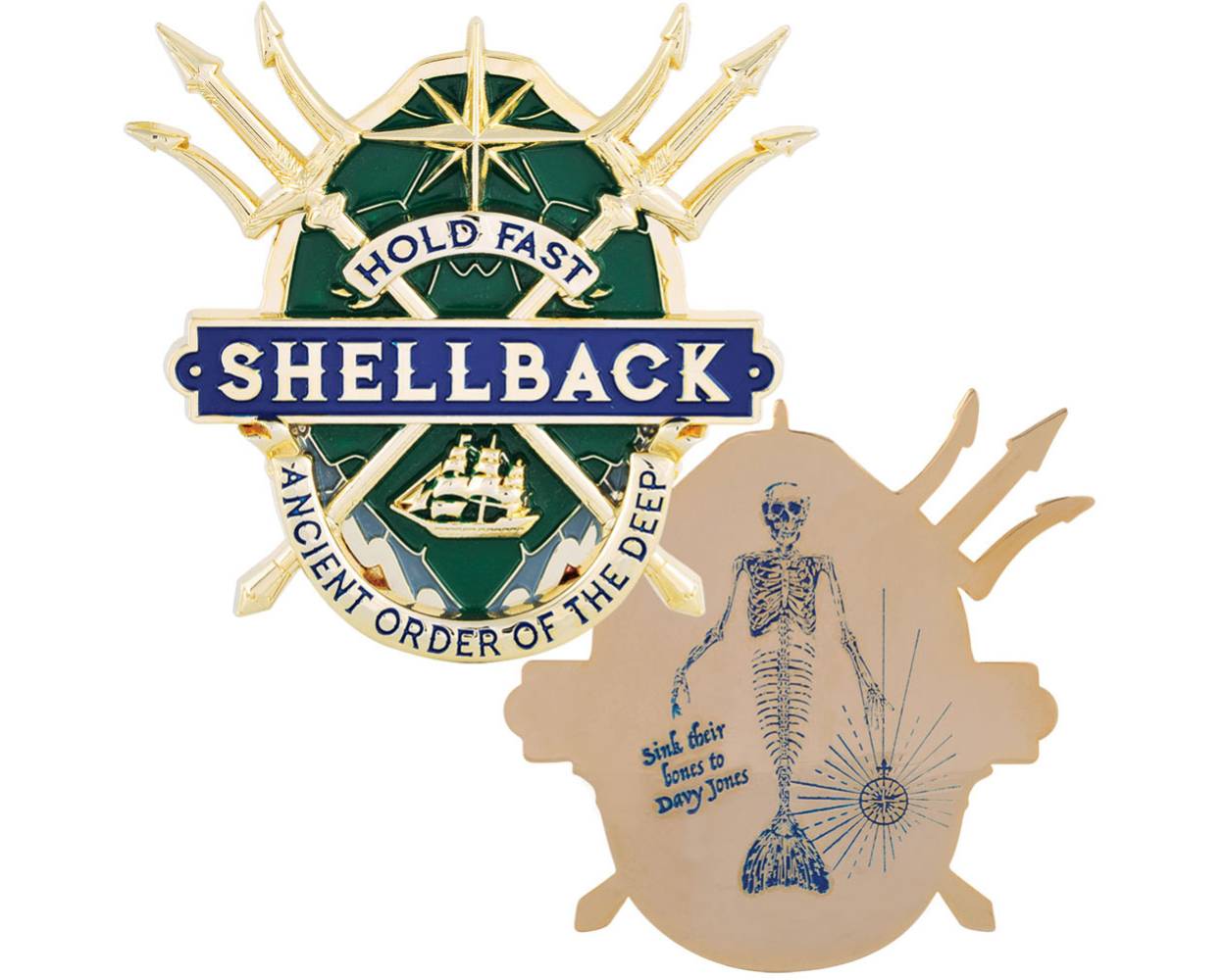 Shellback Hold Fast 3D Challenge Coin