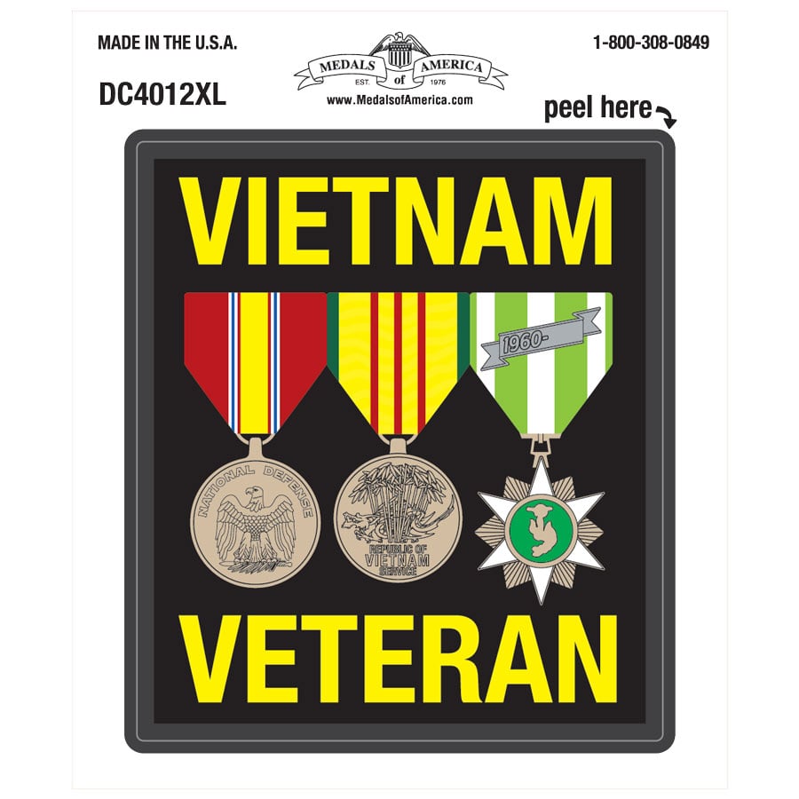 Vietnam Veteran Medals Decal