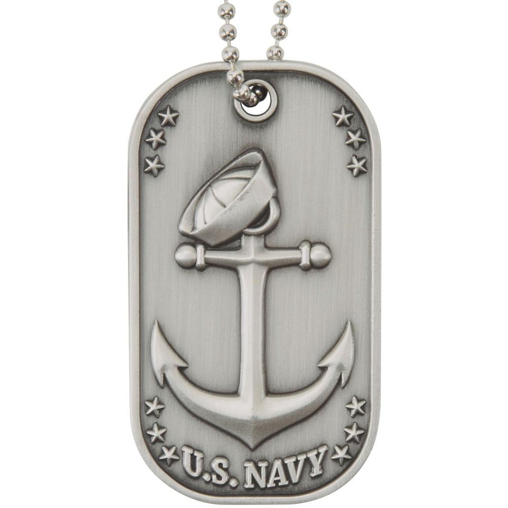 Navy Anchor Dog Tag