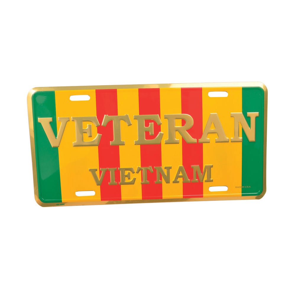 Vietnam Veteran War Service Ribbon License Plate