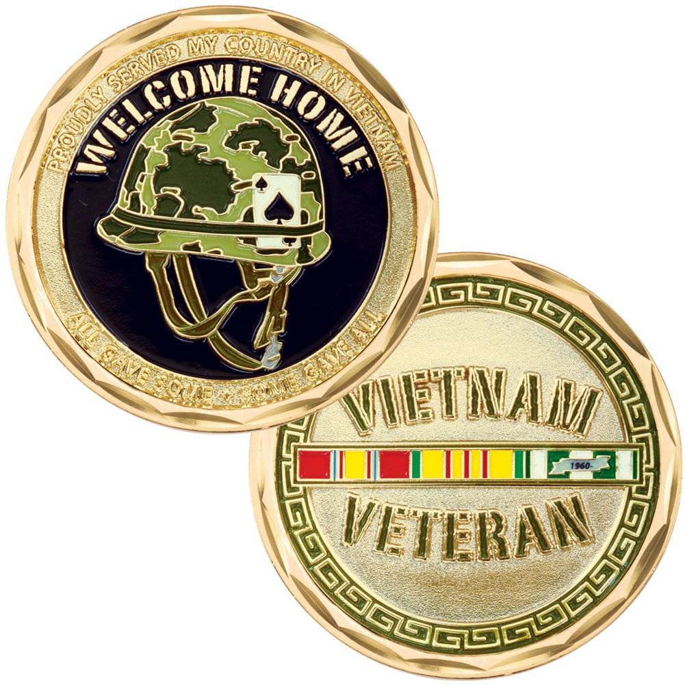 Vietnam Helmet Challenge Coin
